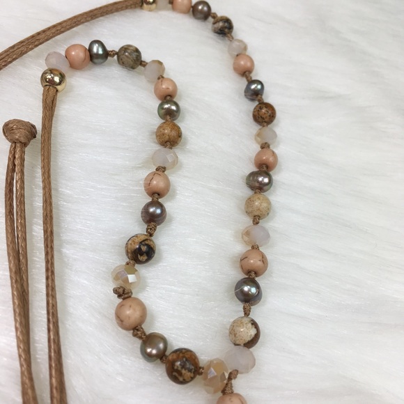 Jewelry | Stone Bead Cord Necklace | Poshmark